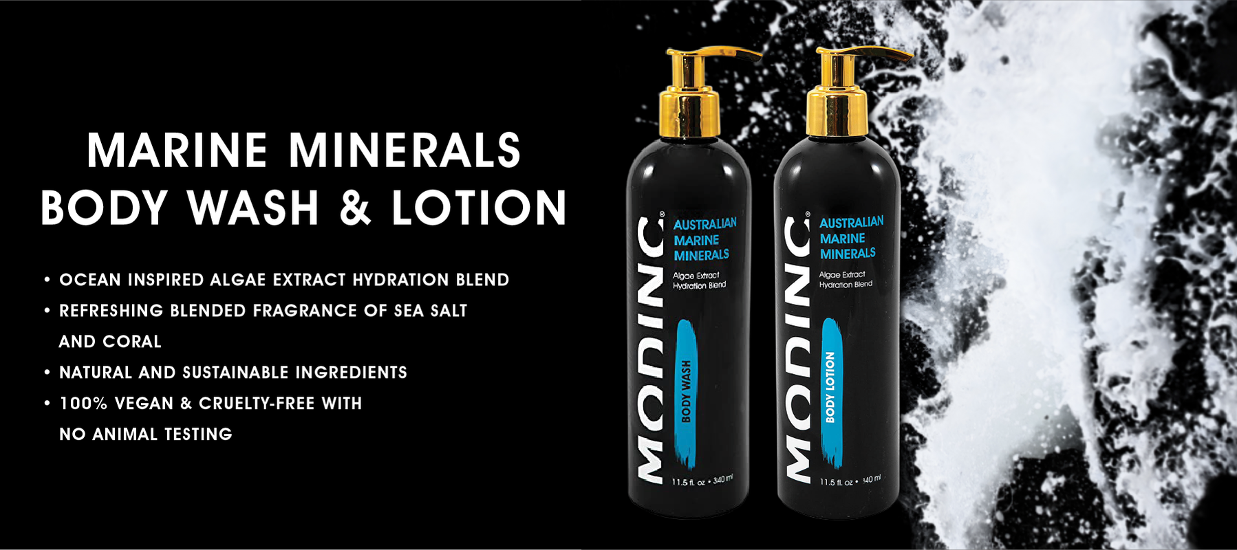 MODINC SKINCARE - 100% Vegan & Cruelty Free Hand & Body Lotion & Wash